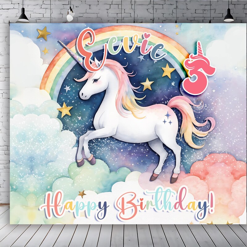 Unicorn Backdrop - Etsy