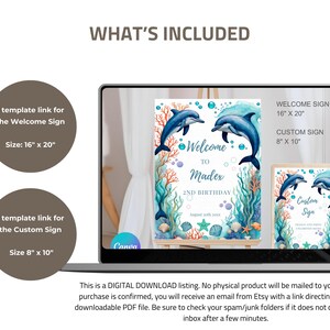 Editable Under the Sea Birthday Welcome Sign Template Under the Sea ...