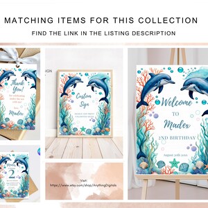 Under the Sea Thank You Tag Under the Sea Party Favor Tag Blue Birthday ...