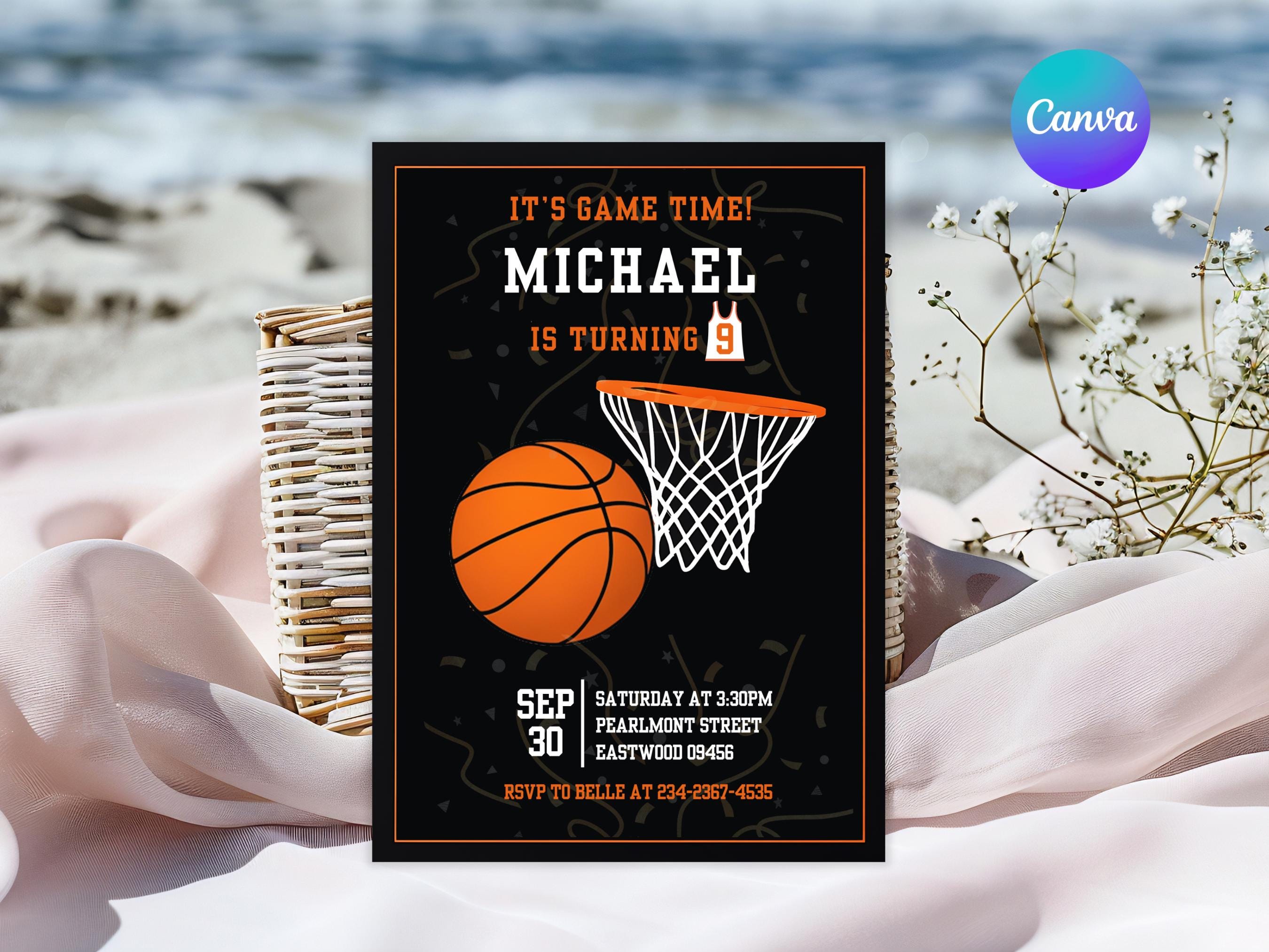 Basketball Theme Birthday Invitation Greetings Sports Theme Birthday