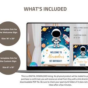Outer Space Astronaut Birthday Welcome Sign Template Outer Space ...