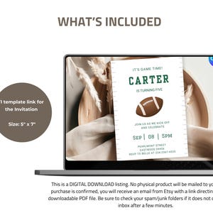 Football Birthday Invitation Football Invitation Football Kick off ...