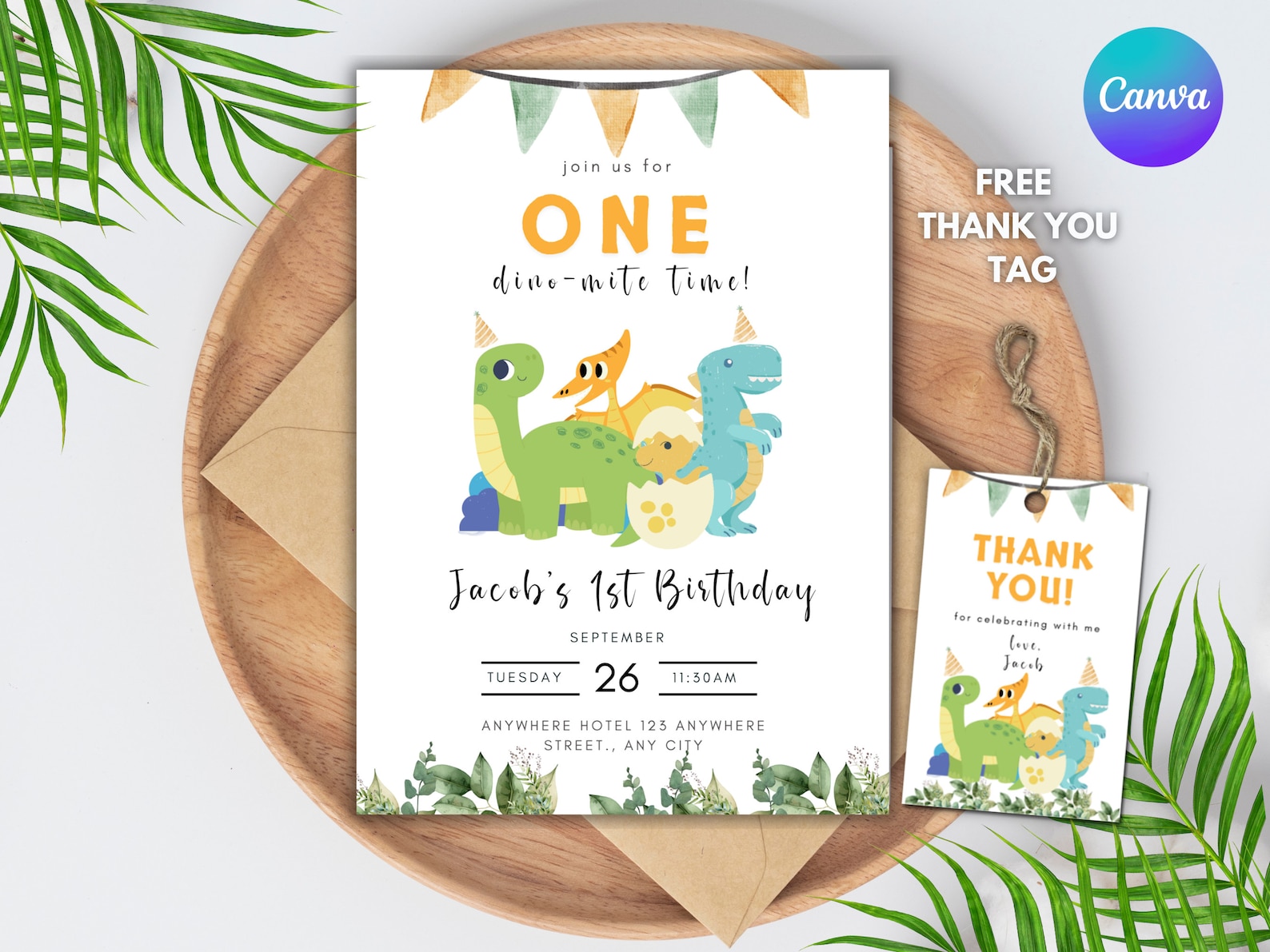 Editable Dinosaur Birthday Invitation Dino Birthday Invitation Dino ...
