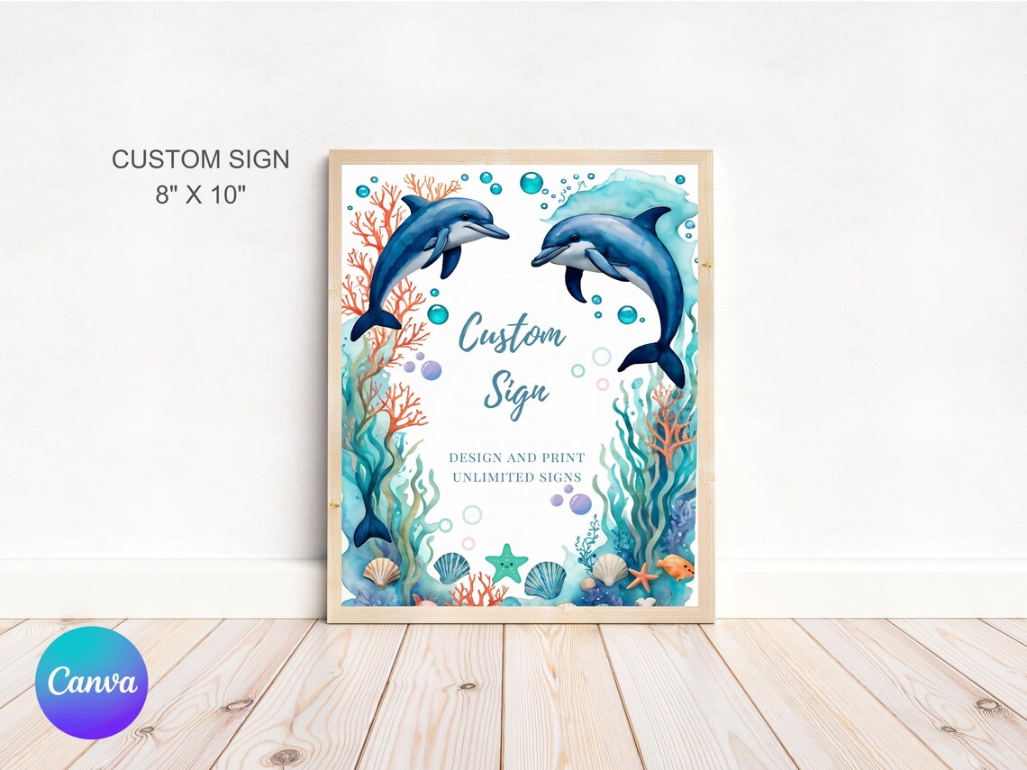 Editable Under the Sea Birthday Welcome Sign Template Under the Sea ...