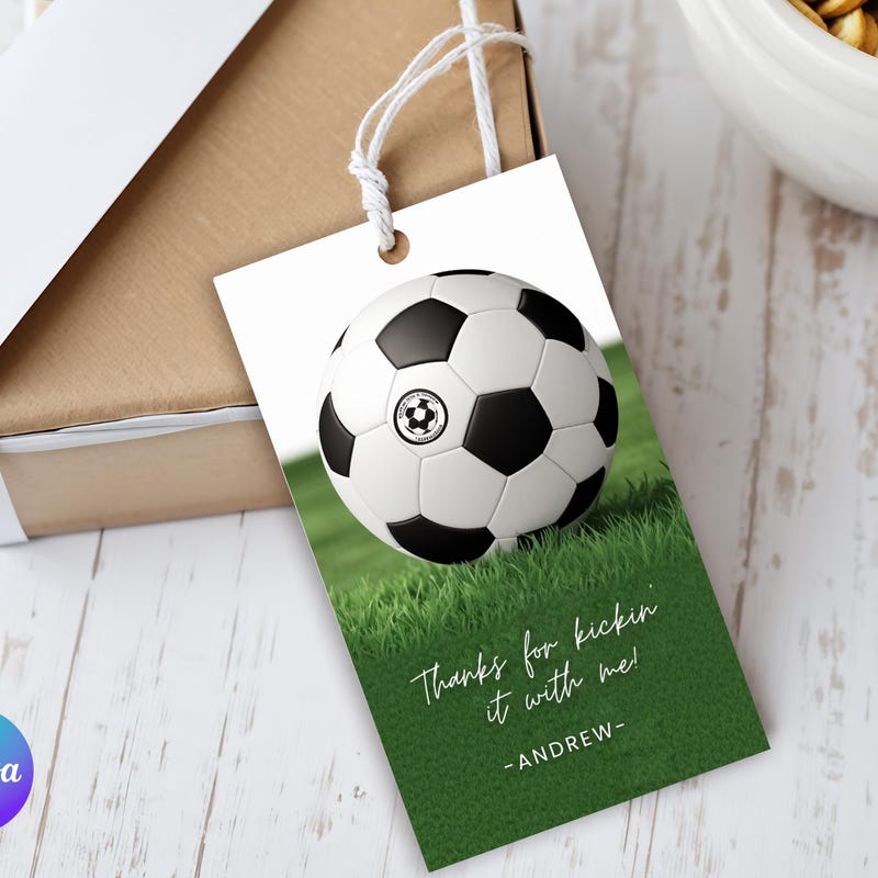 Soccer Thank You Tag - Etsy