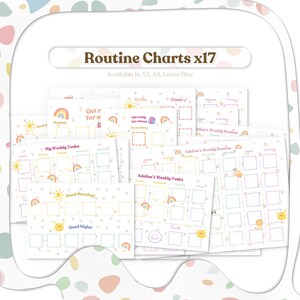 Bedtime Routine Chart, Editable Routine Chart, Daily Routine, Kids ...