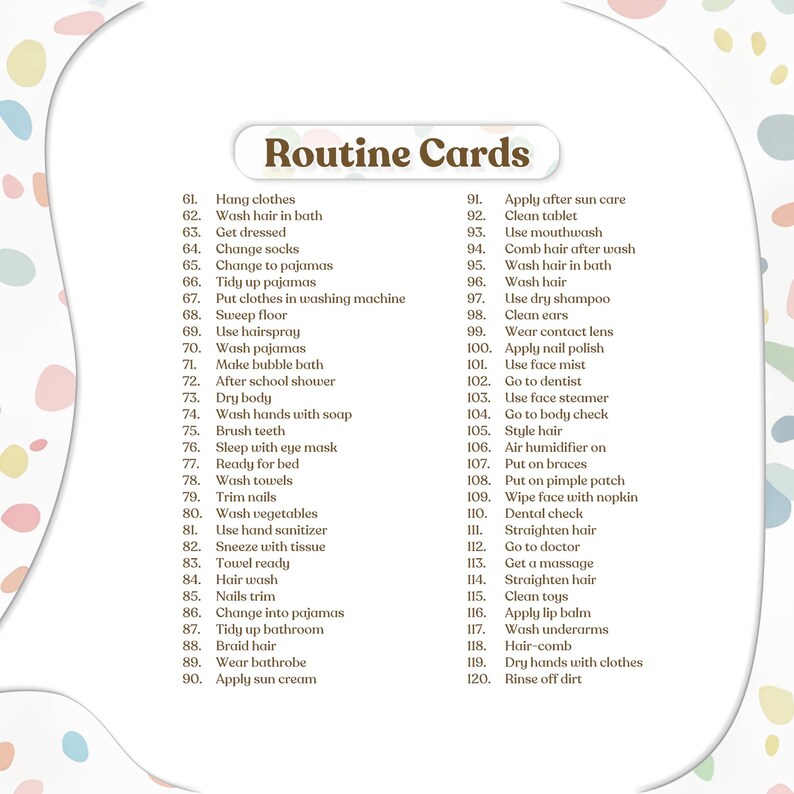 Daily Routine Cards Visual Schedule Toddler Routine Chart for Kids ...