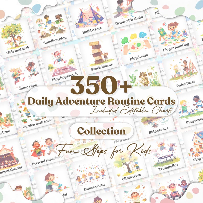 Editable Self Care Morning Routine Cards Healthy Routine Chart for Kids ...