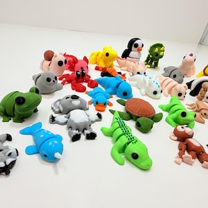 3D Printed Mini Animal Fidget Toys | Articulated Sensory Animals | Pick ...