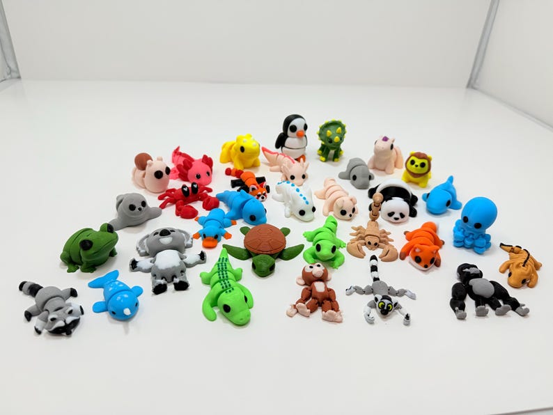 3d Printed Articulated Animals Collection Random Bag (2 Inches Sizes ...