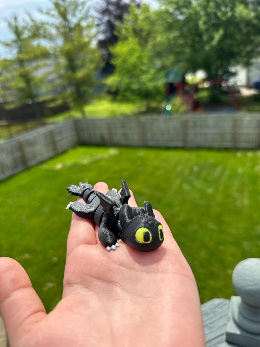 3D Printed Toothless Dragon Articulated 4 Inch Long Collectible Figure ...