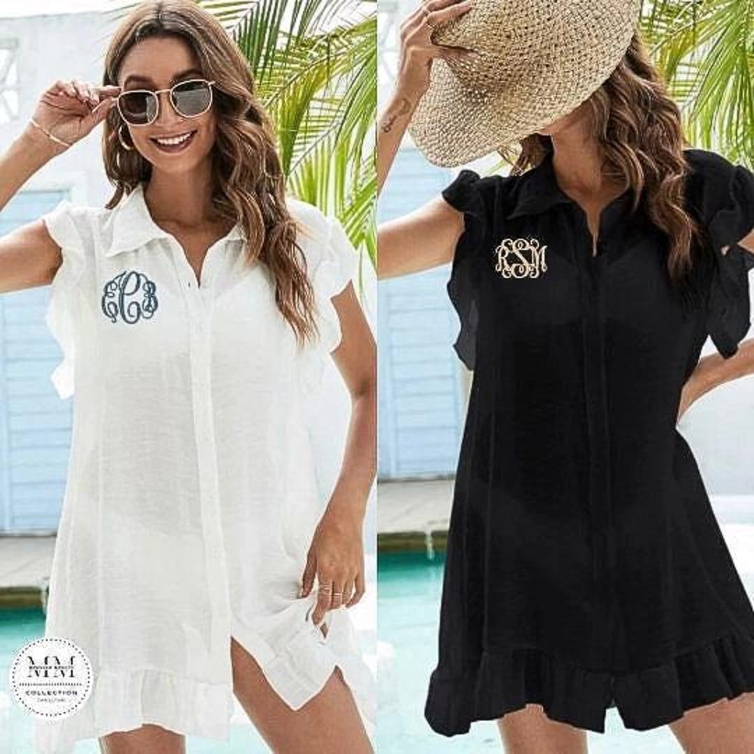Monogram Swim Cover-ups Travel Wear, Gifts for Mom, Bridesmaids, Best ...