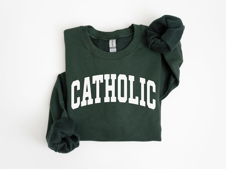 Catholic Sweatshirt Collegiate Sweater Christian Crewneck Sweatshirt ...