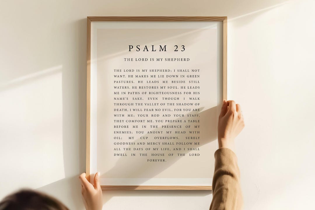 Psalm 23 Poster - the Lord is My Shepherd Print, Christian Wall Art ...