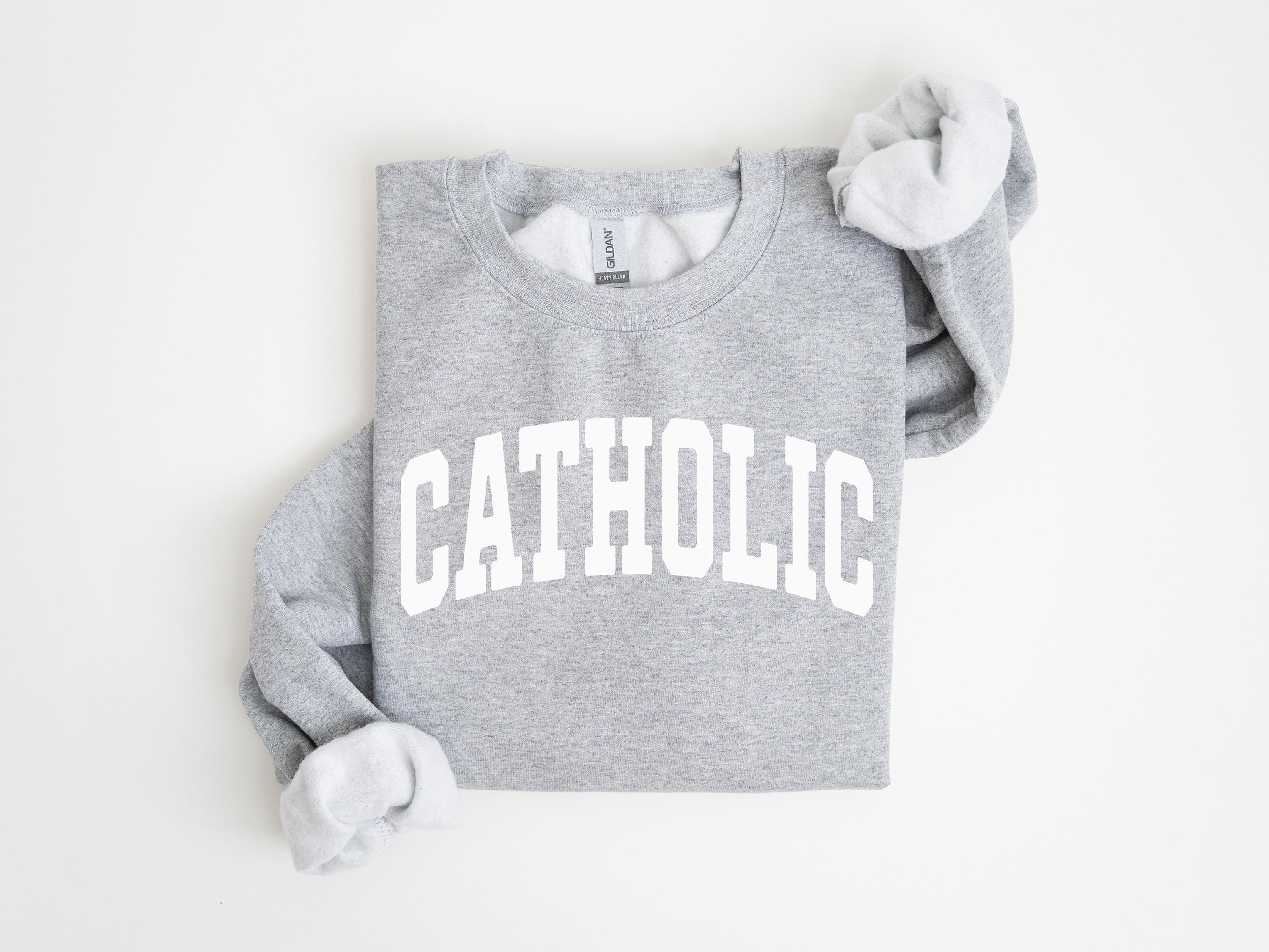 Catholic Sweatshirt Collegiate Sweater Christian Crewneck Sweatshirt ...