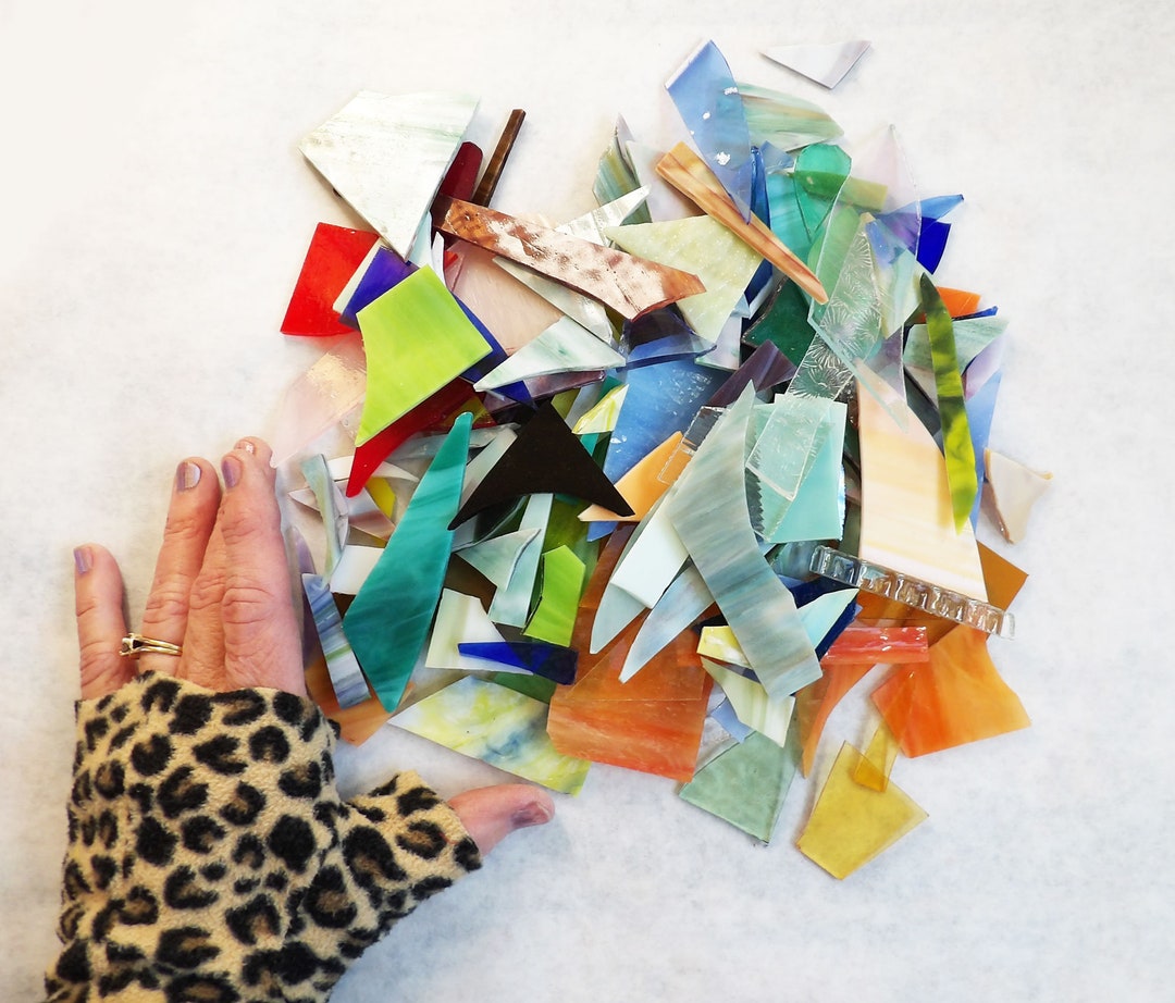 Glass Scraps 2 Pounds Perfect for Mosaic Projects - Etsy