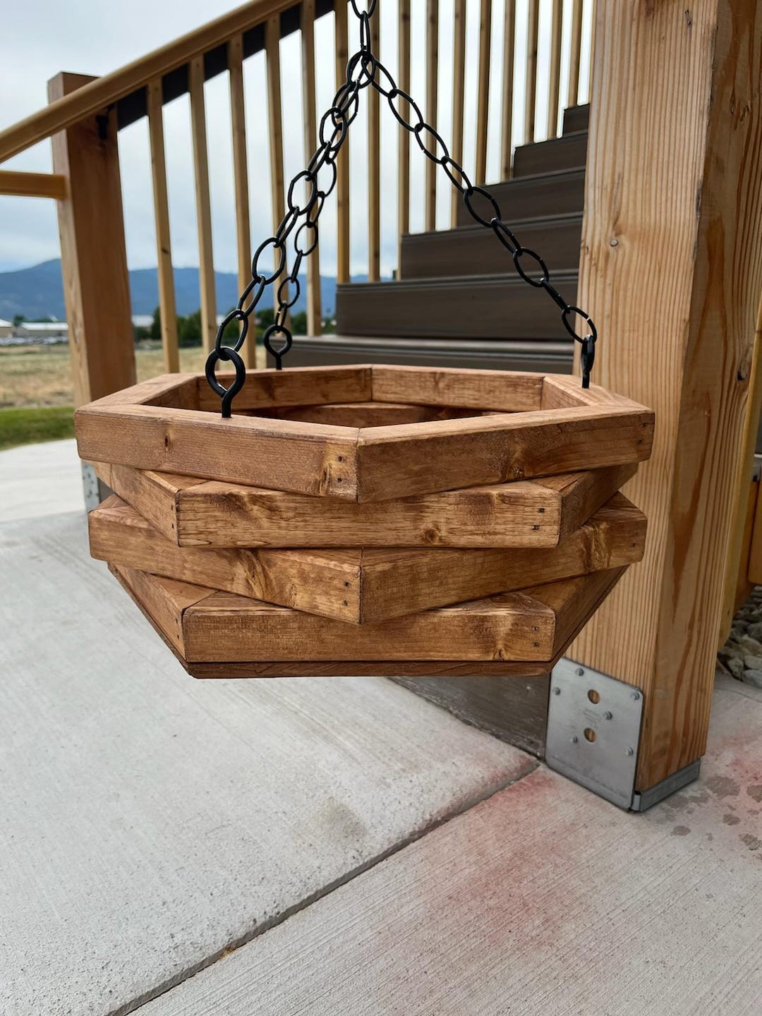 Hexagon Shaped Hanging Planter Box Offset - Etsy