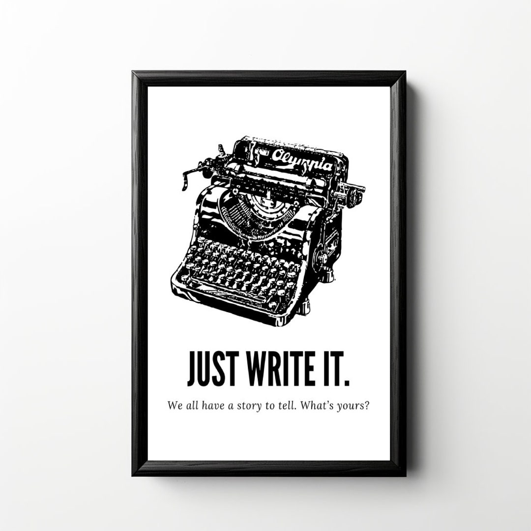 Vintage Typewriter Print, Printable English Teacher Classroom Poster ...
