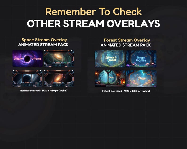 Animated Dragon Stream Overlay Pack: Twitch, Youtube, Discord - Etsy