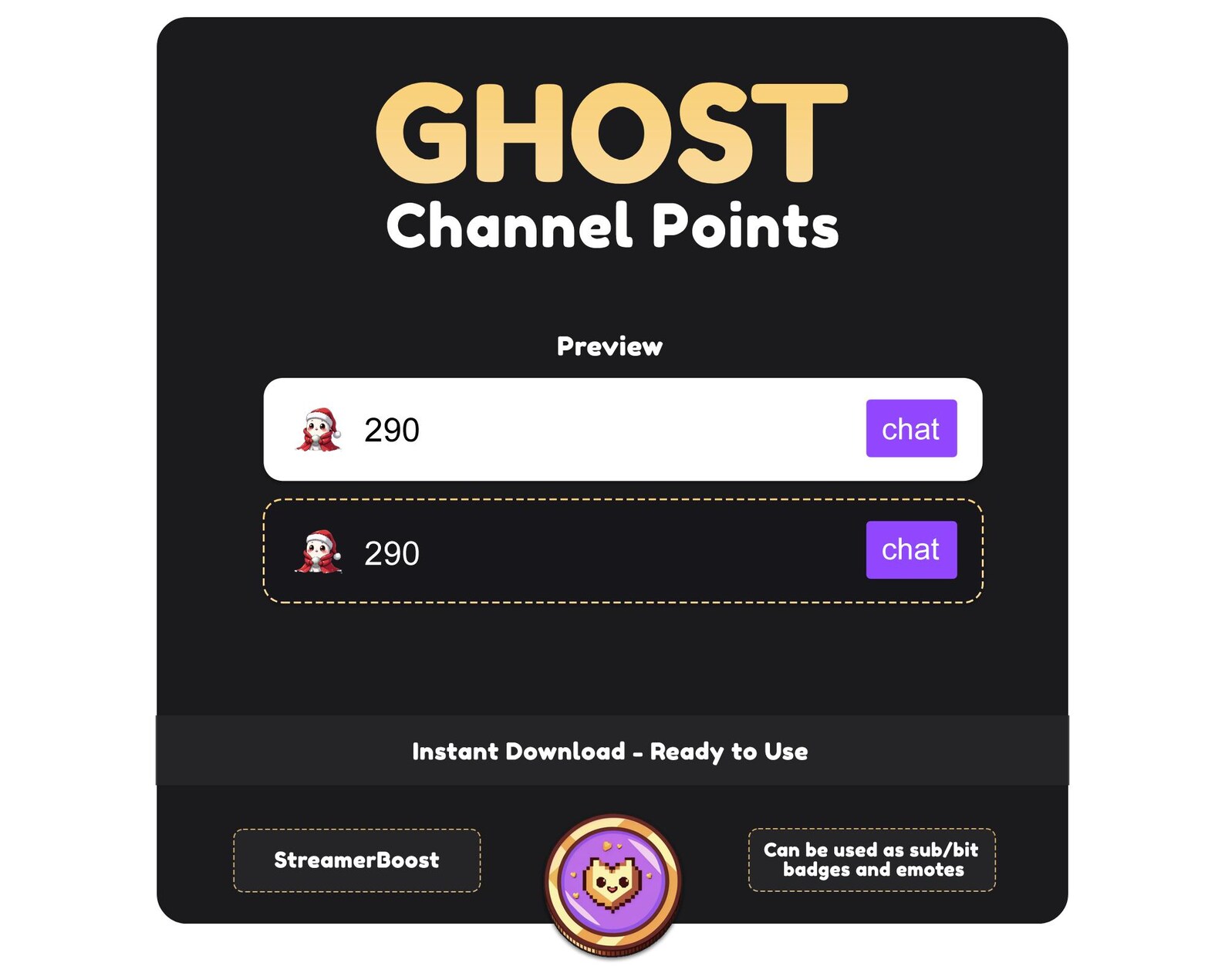 Christmas Ghost Emote | Cute Ghost With Snowball | Ghost With Santa Hat ...