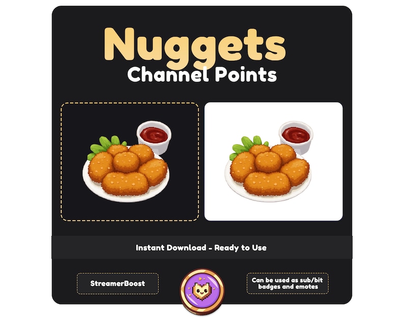Chicken Nuggets Twitch Emotes - Instant Download! Kawaii Style Png - Etsy
