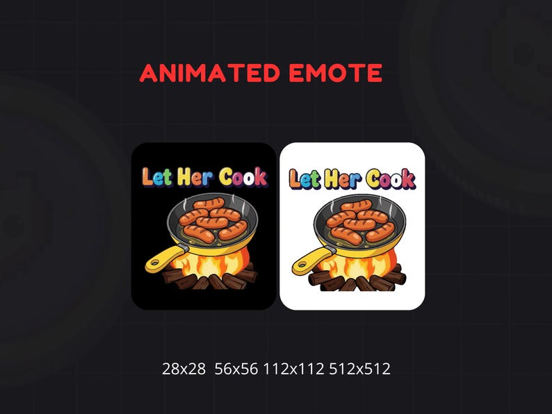 Let Her Cook Animated Emote, Funny Emoji for Twitch, Discord & Youtube ...