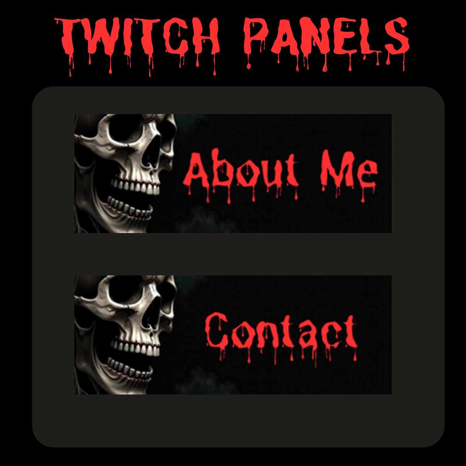 Gothic Horror Twitch Panels: Vampire Stream Overlay (instant Download ...