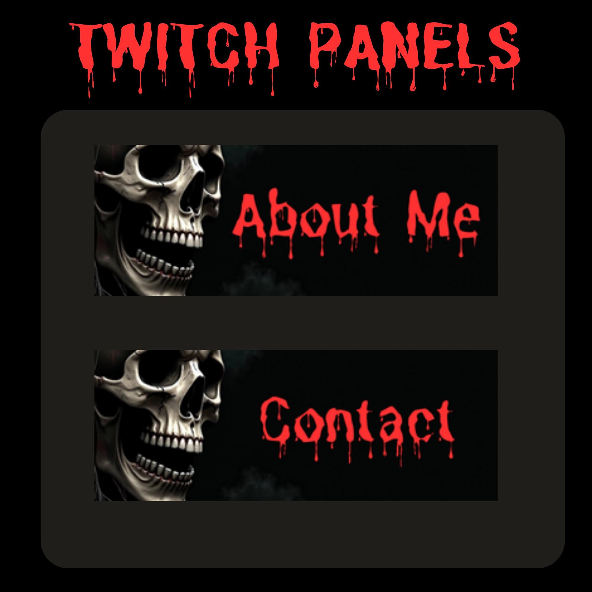 Gothic Horror Twitch Panels: Vampire Stream Overlay (instant Download ...