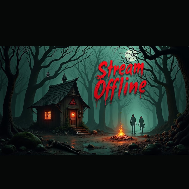 Spooky Animated Stream Screens for Twitch and OBS - Offline Scenes - Etsy