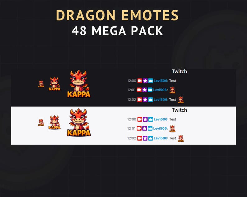 Red Dragon Emote Pack: 48 Twitch & Discord Streamer Emotes - Etsy