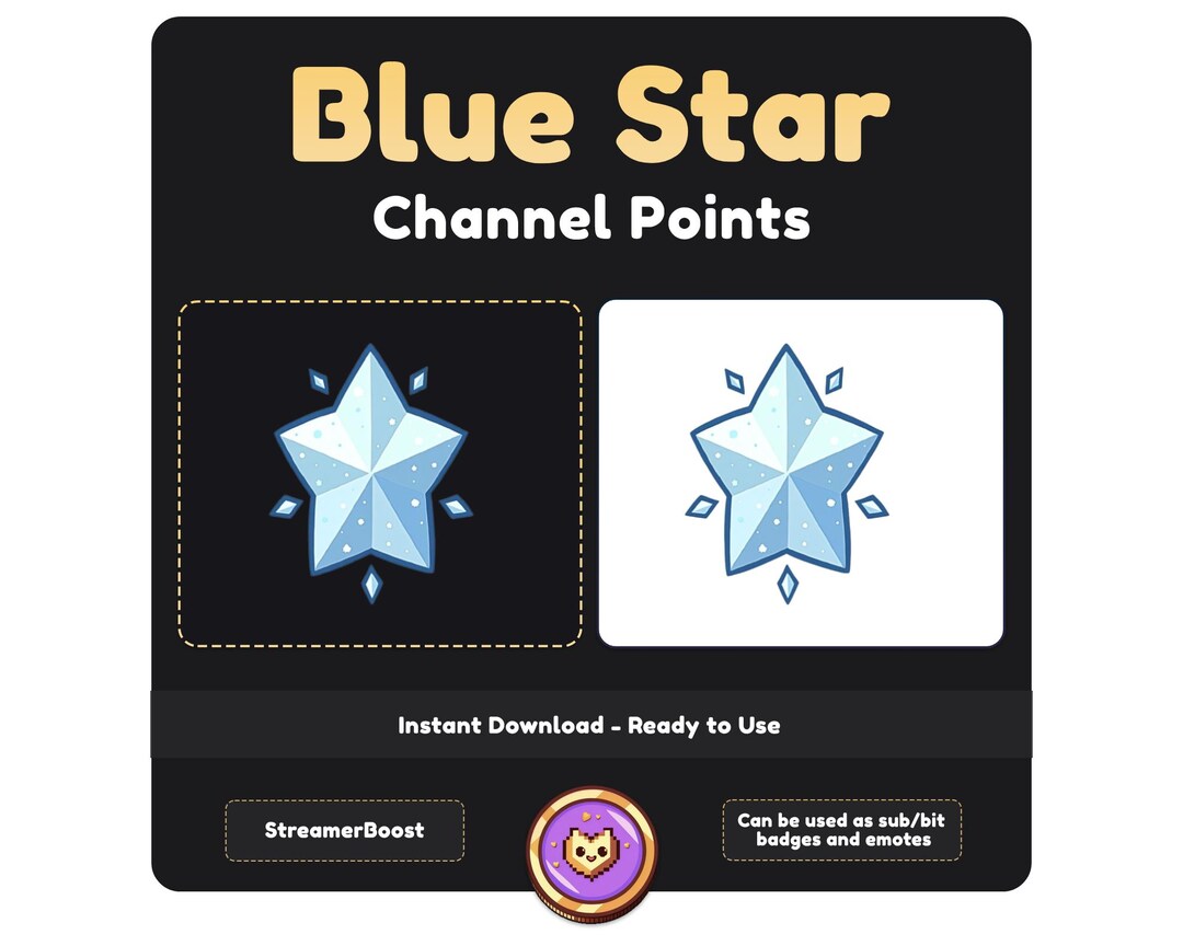 Star Emote Channel Points for Twitch & Discord, Twitch Graphics, Twitch ...