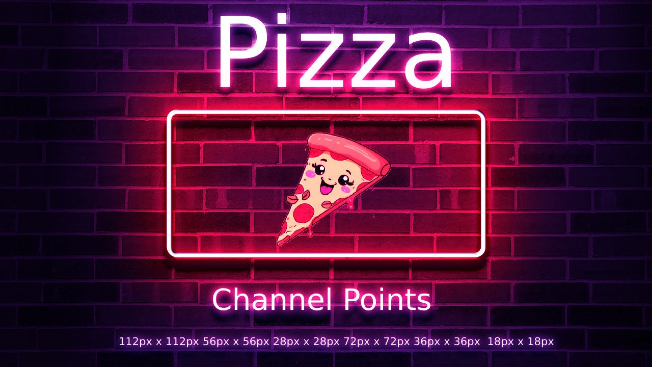 Pizza Twitch Channel Point / Emote / Emojis / Flair / Kawaii PNG Twitch ...