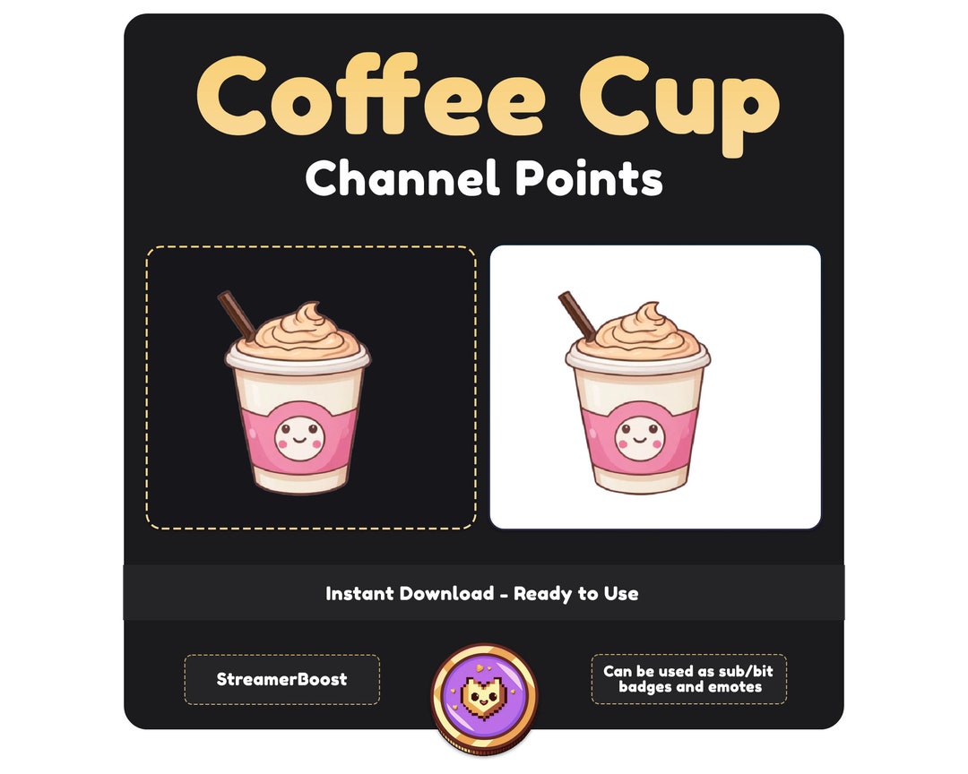 Cute Coffee Mug Emote – Cozy Twitch, Discord, Youtube Icon (digital ...