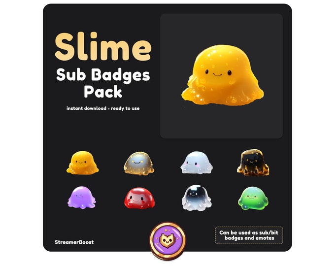 SLIME EMOTES, Twitch, Youtube, Discord, Fantasy Emotes, Emotes Bundle ...