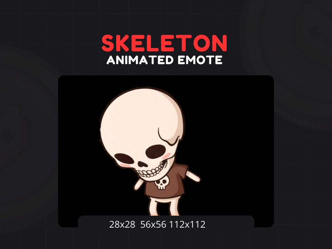 Animated Skeleton Headbang Emote - Discord, Twitch & Youtube, Halloween ...
