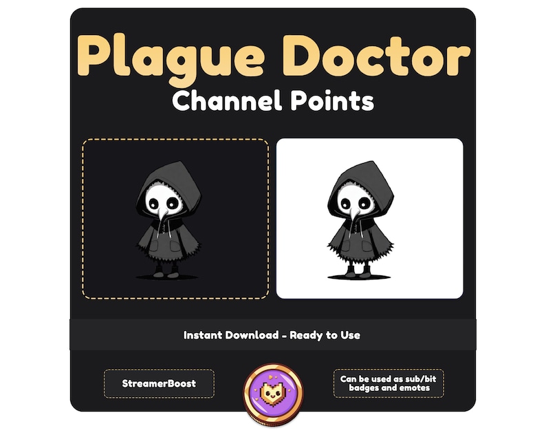 Plague Doctor Emote: Spooky Twitch/discord Channel Points (digital ...