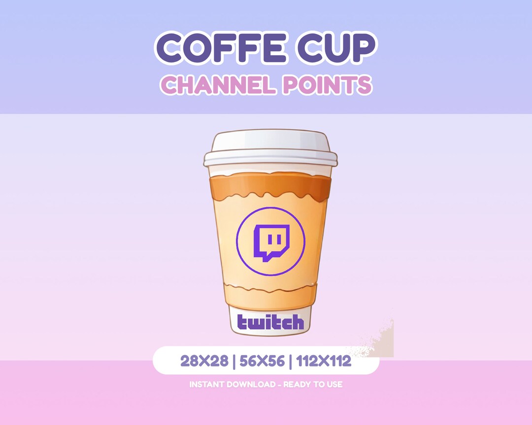 Coffee Cup Twitch Discord Emote for Streamers Cute Emoji for Channel ...