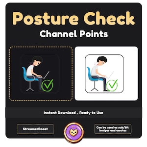 POSTURE CHECK Twitch Channel Points Emote and Discord - Etsy