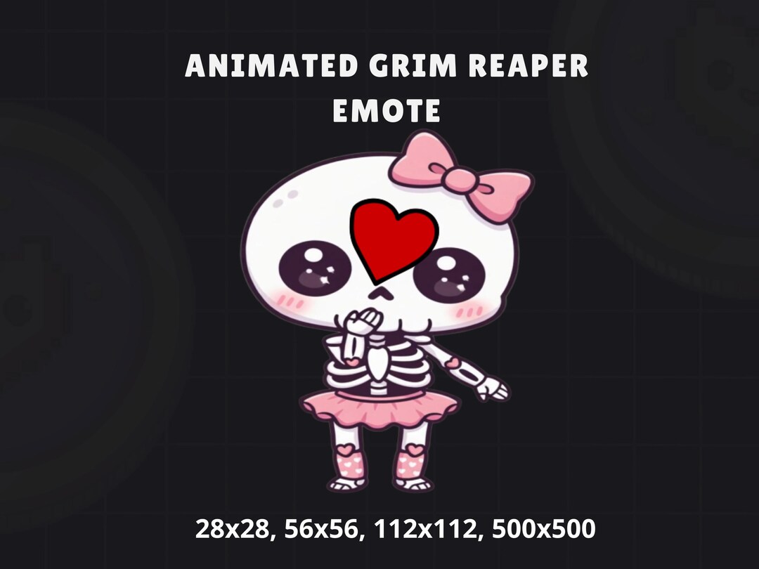 Animated Chibi Grim Reaper Emote | Gif & Webm - Etsy