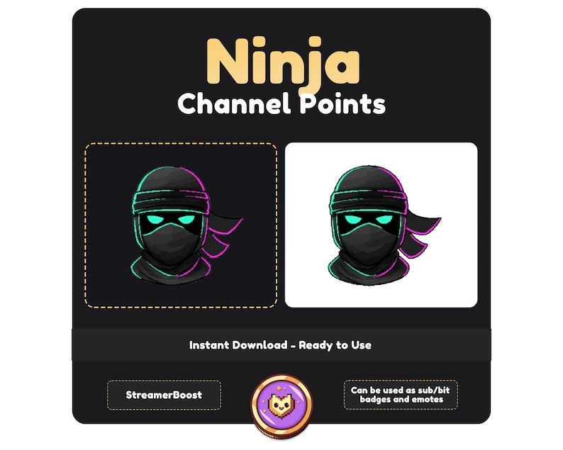 Ninja Emote Twitch Channel Point | Digital Product | Twitch Emotes Png ...