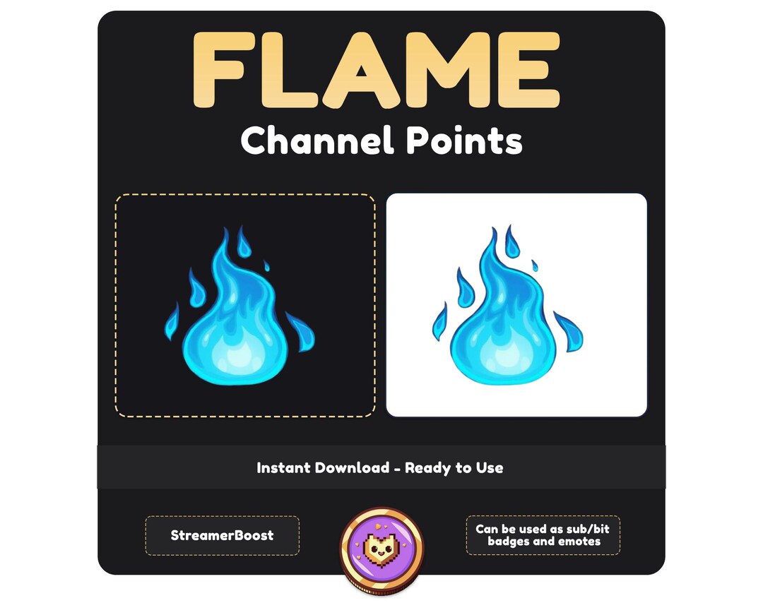 Blue Flame Emote for Twitch - Yokai Flame Twitch Channel Points ...