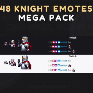 48 Medieval Knight Twitch Emotes, Discord Stream Assets Package, Twitch ...