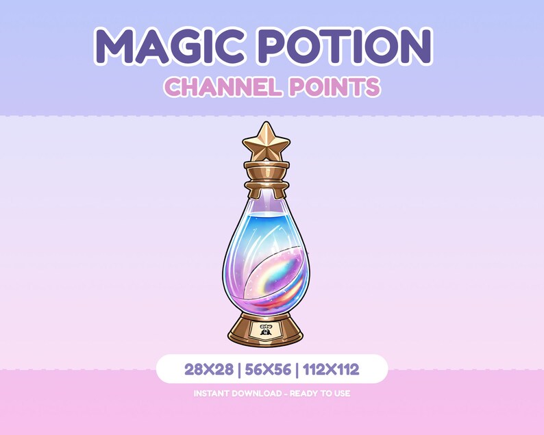 Magic Potion Channel Point Twitch Emote Icon Star Kawaii Streamer ...