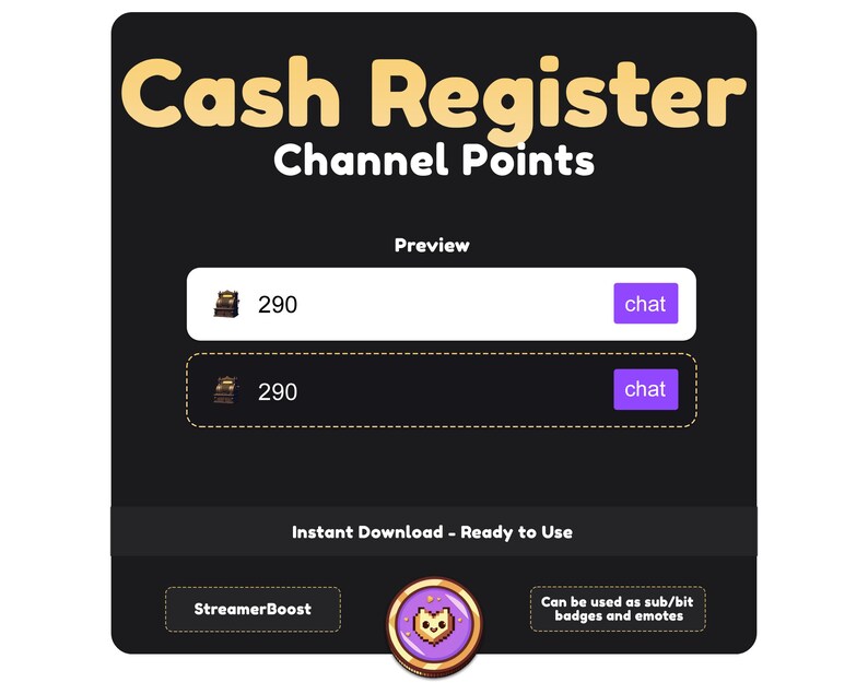 Cash Register Pixel Art Twitch Emote Vintage Stream Asset Channel ...