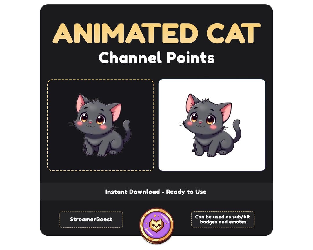 Animated Emote | Jumping Happy Cat Emotes | Twitch Channel Point ...