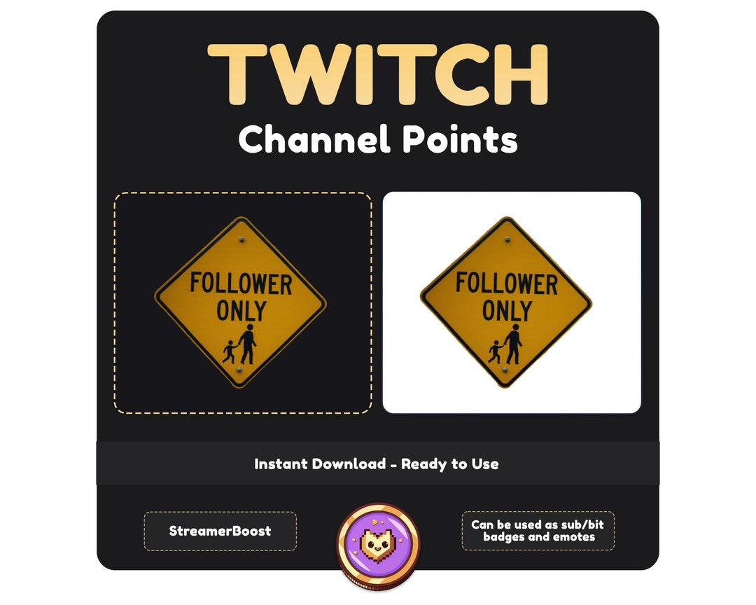 Follower Only Twitch Channel Points Redeem Sign Emote Twitch Emote ...