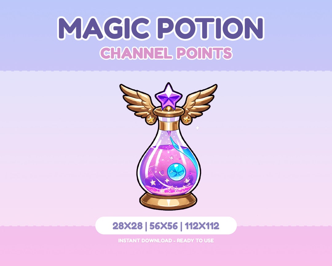 Magic Potion Channel Point Twitch Emote Icon Star Kawaii Streamer ...