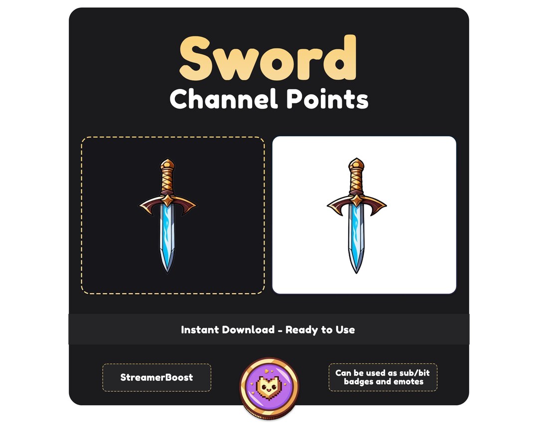 Sword Channel Points: Streamer Assets - Etsy