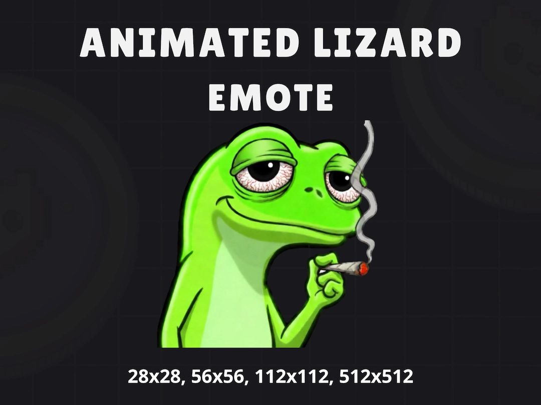 Animated Smoking Lizard Emotes – Custom Funny Alerts for Twitch ...