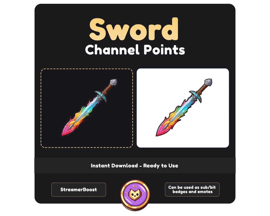 Customized Sword Twitch Channel Point Reward (PNG) - Etsy